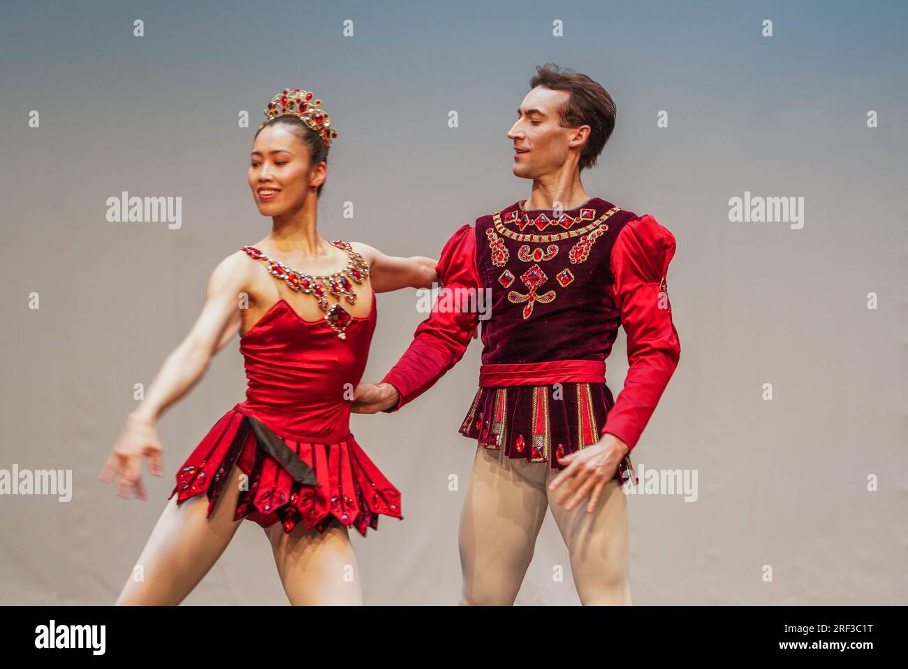 London UK. 31 July 2023 Ako Kondo and Brett Chynoweth perform Rubies ...