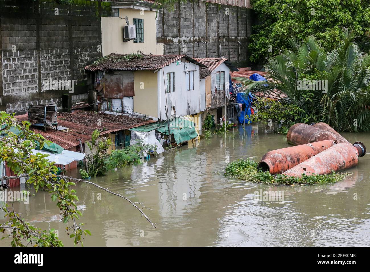 Bulacan Province. 31st July, 2023. Houses are seen submerged in ...