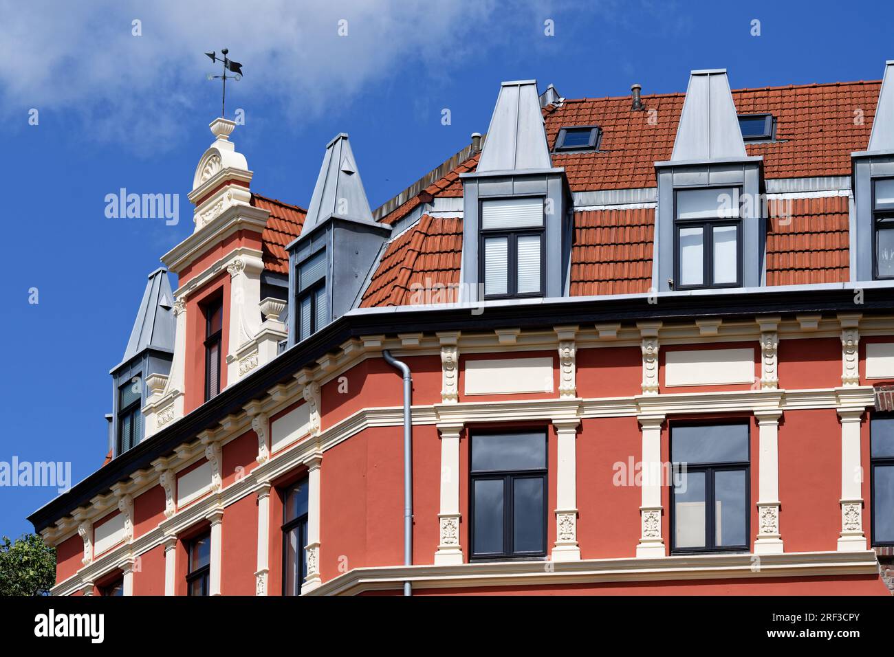 beautifully restored residential house with metal weather vane from the ...