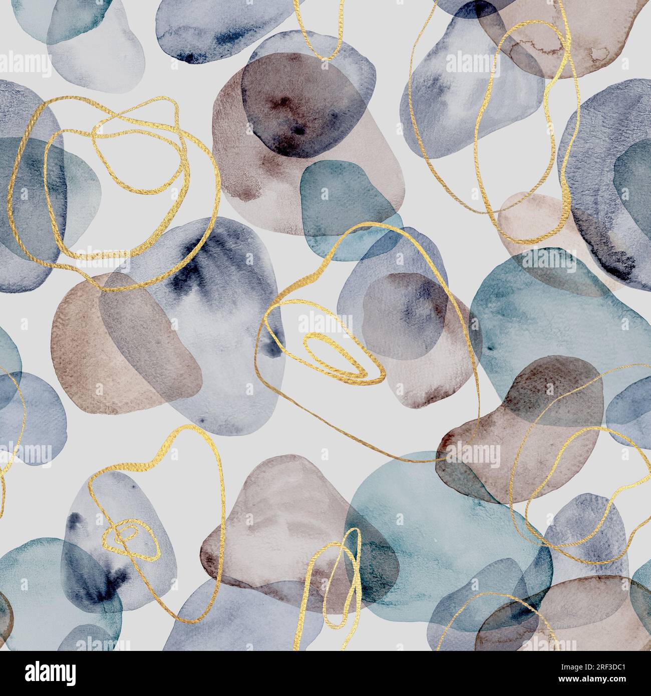 Abstract watercolor stains and forms multicolor background. Hand drawn ...