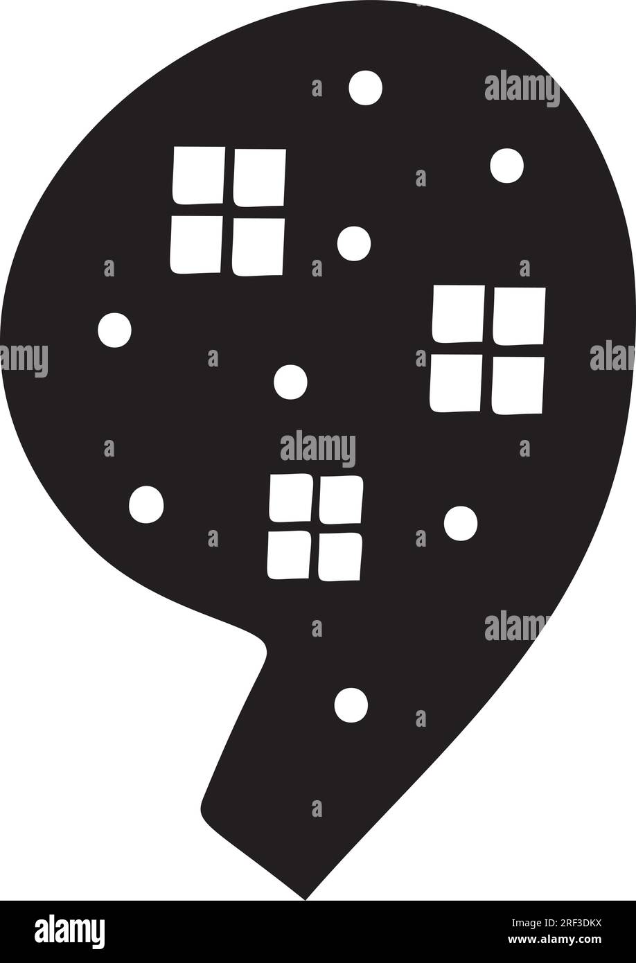 Display Christmas winter vector font number nine 9 alphabet. Capital ...