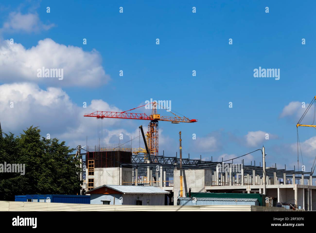 construction of a new multi storey commercial building for business ...