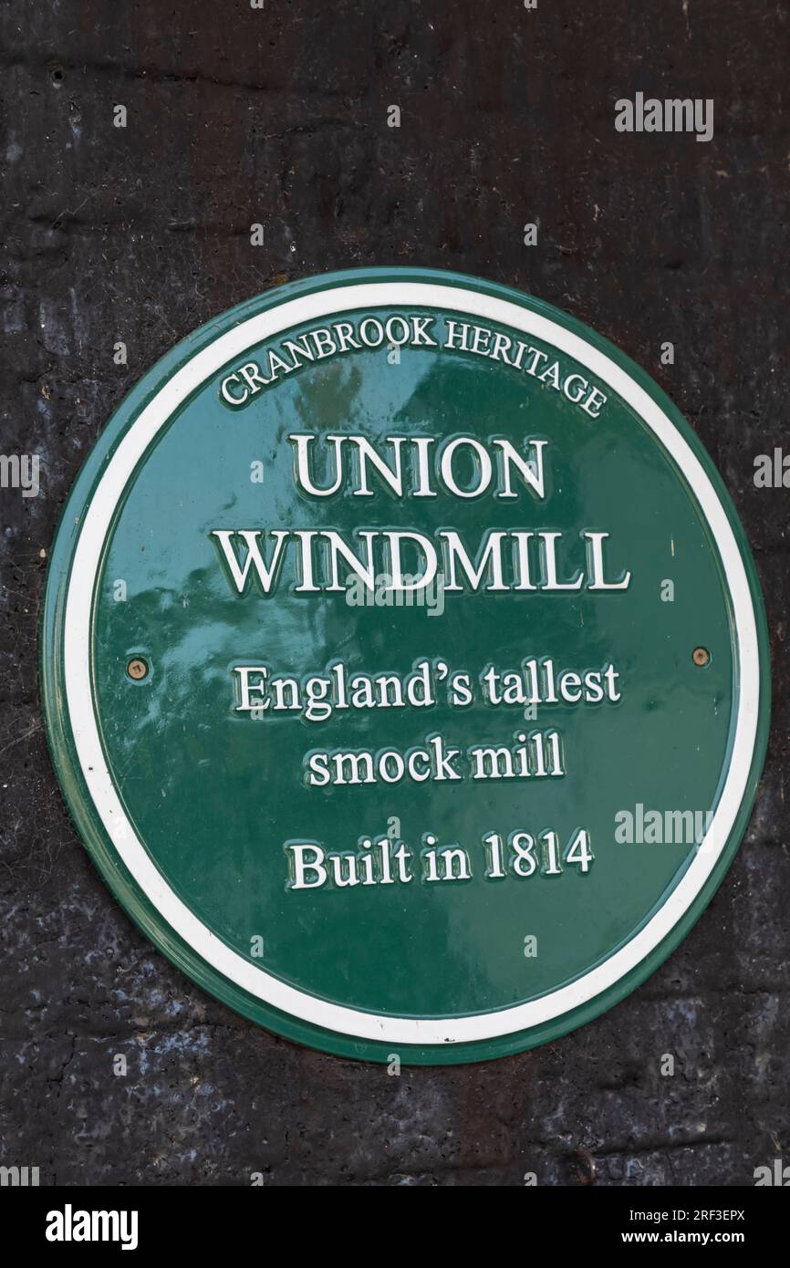 England, Kent, Weald of Kent, Cranbrook, Information Plaque of The ...