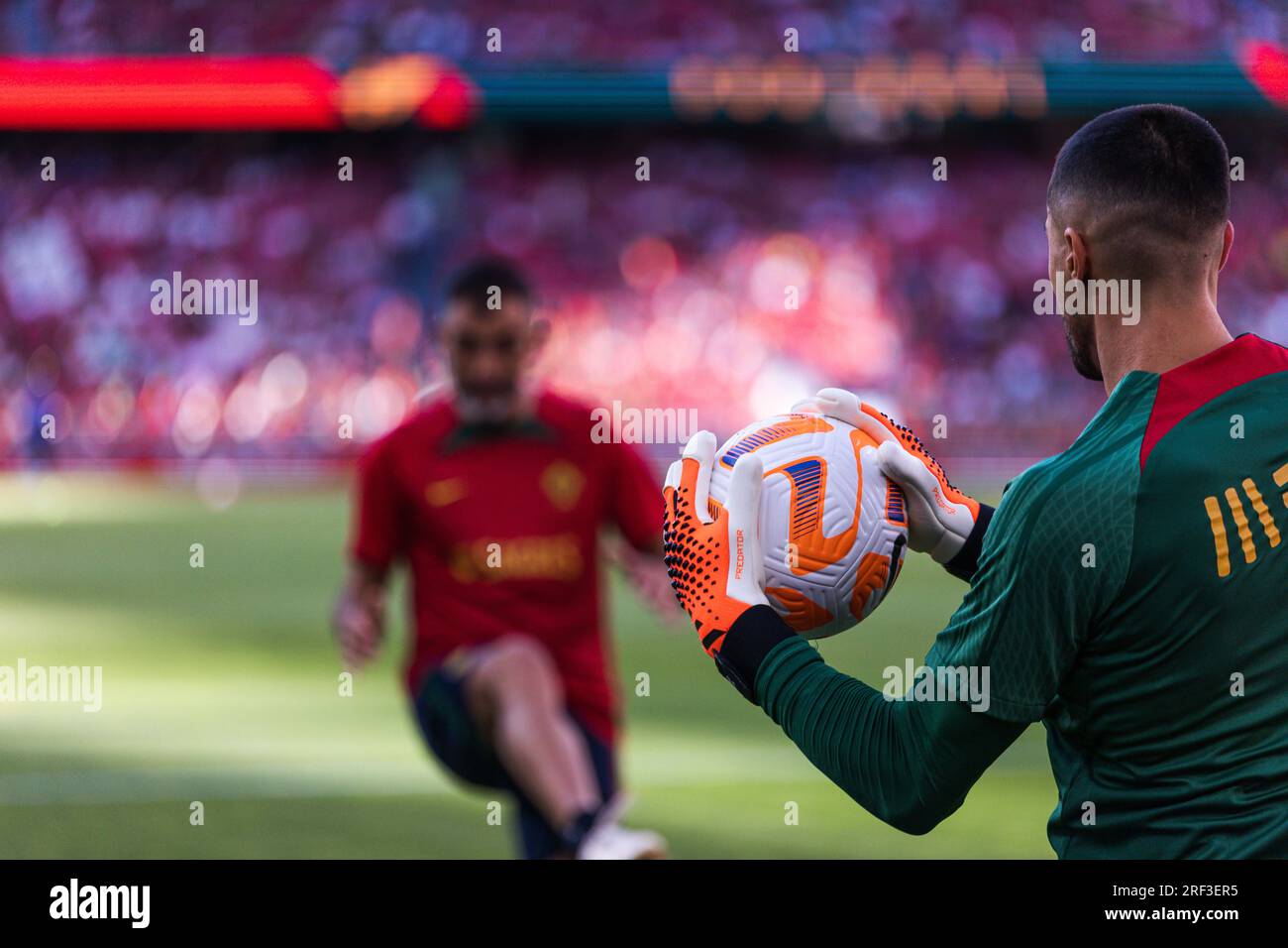Ricardo warming up with goalkeeper Diogo Costa during UEFA Euro 2024 ...