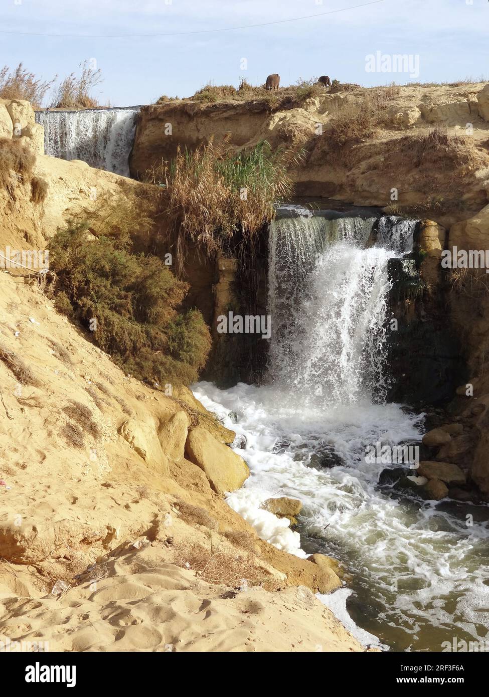the Wadi Elrayan waterfalls in Egypt Stock Photo - Alamy