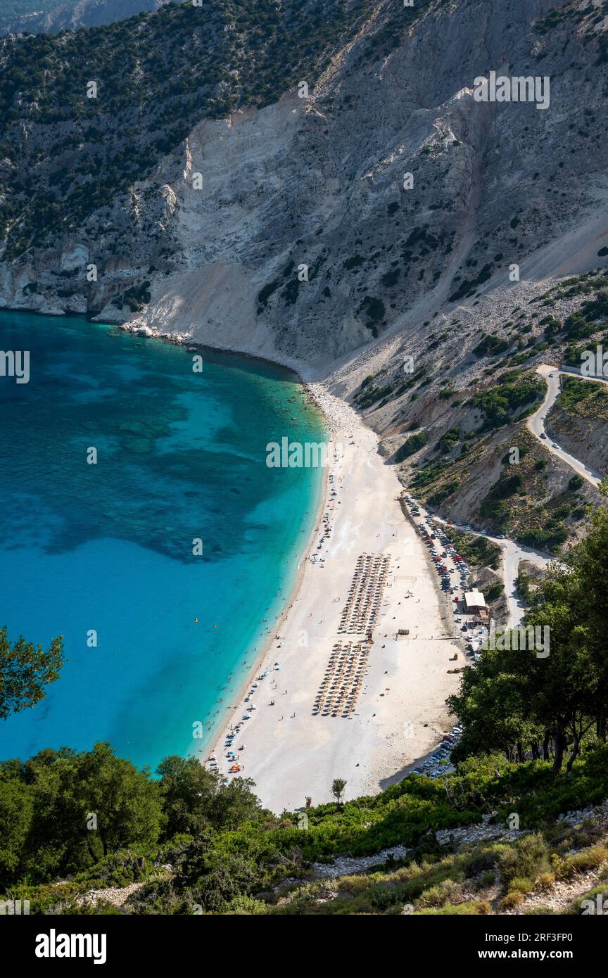 World famous Myrtos beach on Kefalonia Stock Photo - Alamy
