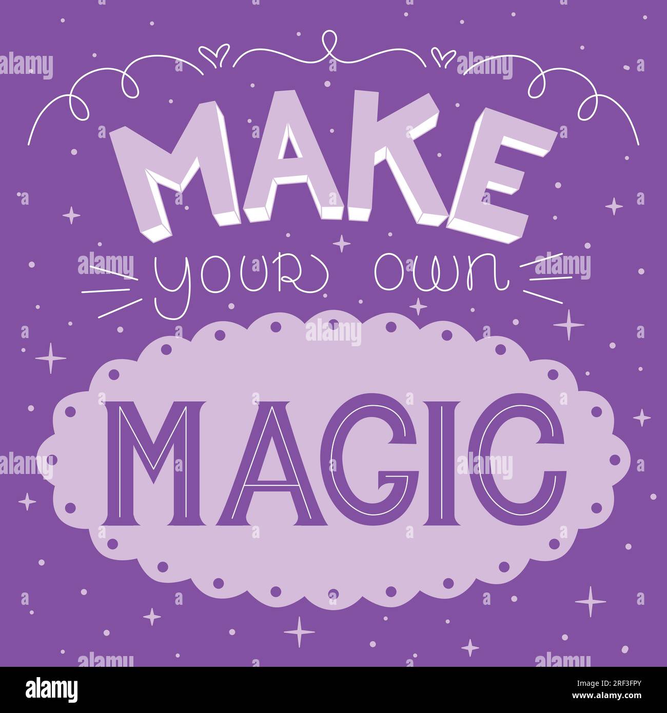 Make your own magic lettering for media, poster Stock Vector Image ...
