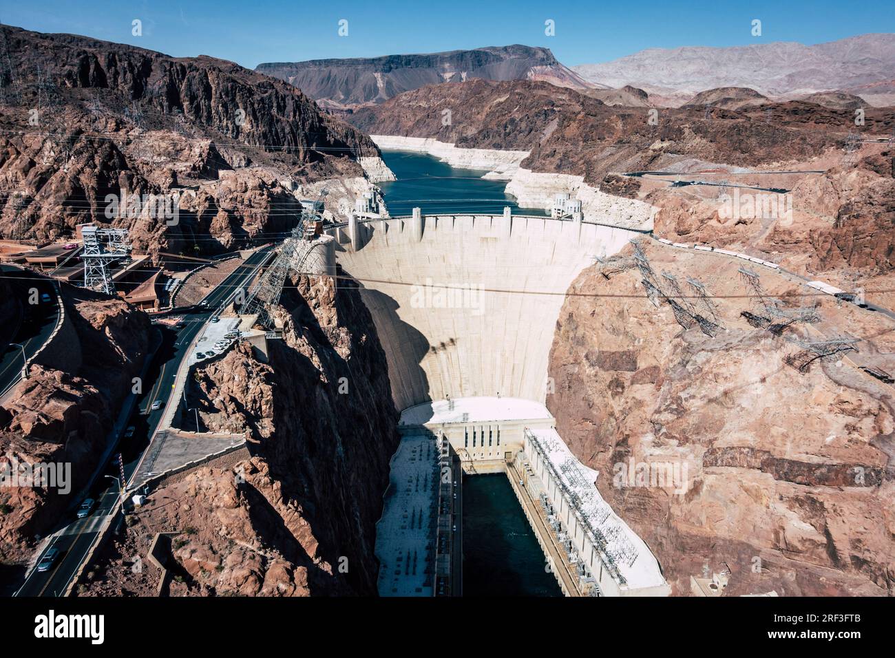 Scenic view of Hoover Dam and Lake Mead from the bypass bridge Stock Photo - Alamy