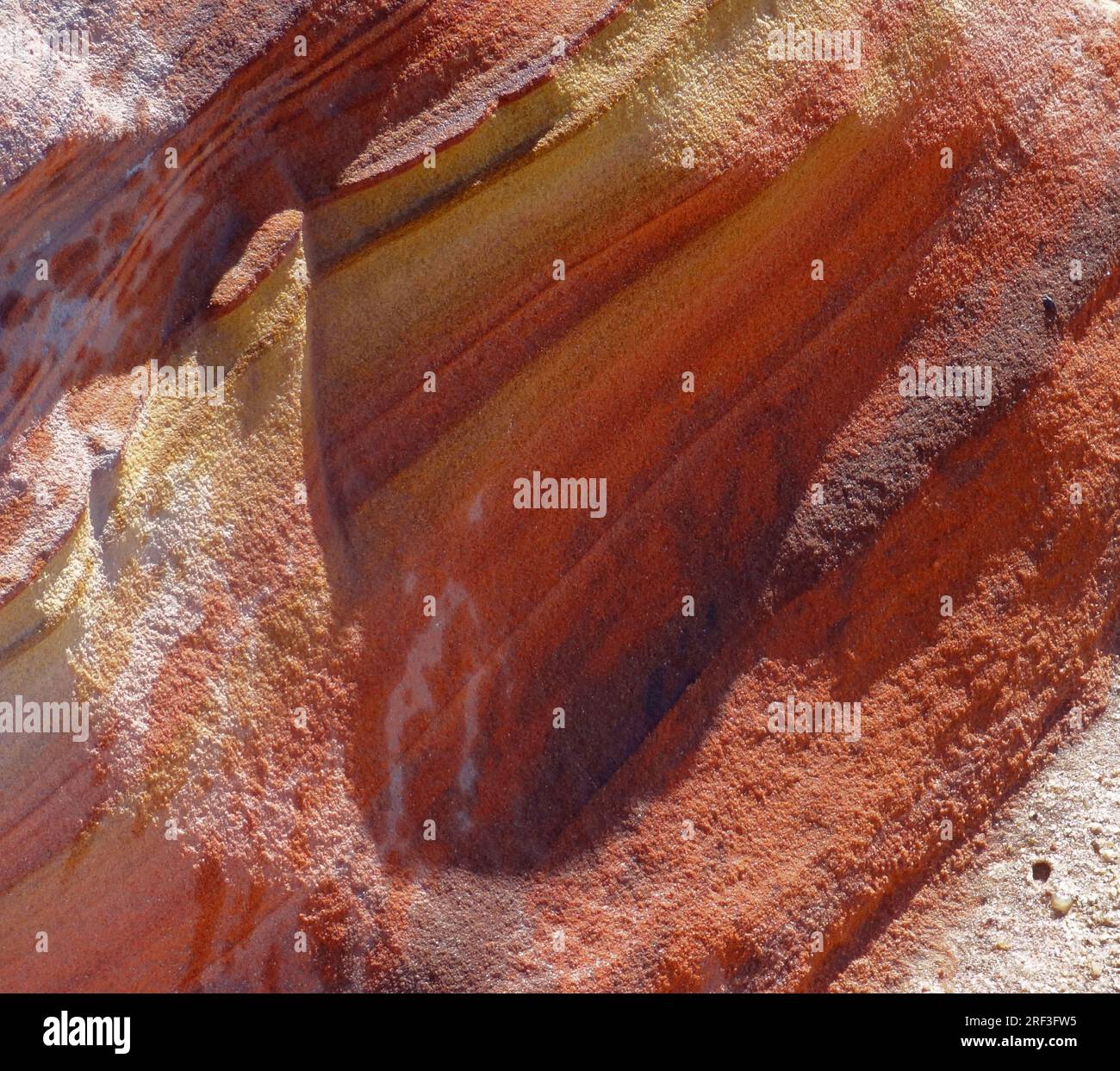 detail of a a colorful rock formation in the Libyan Desert Stock Photo ...