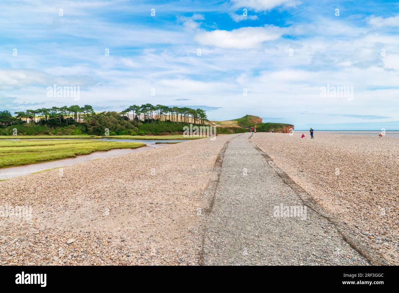 Footpath running between the Otter estuary nature reserve and Budleigh ...