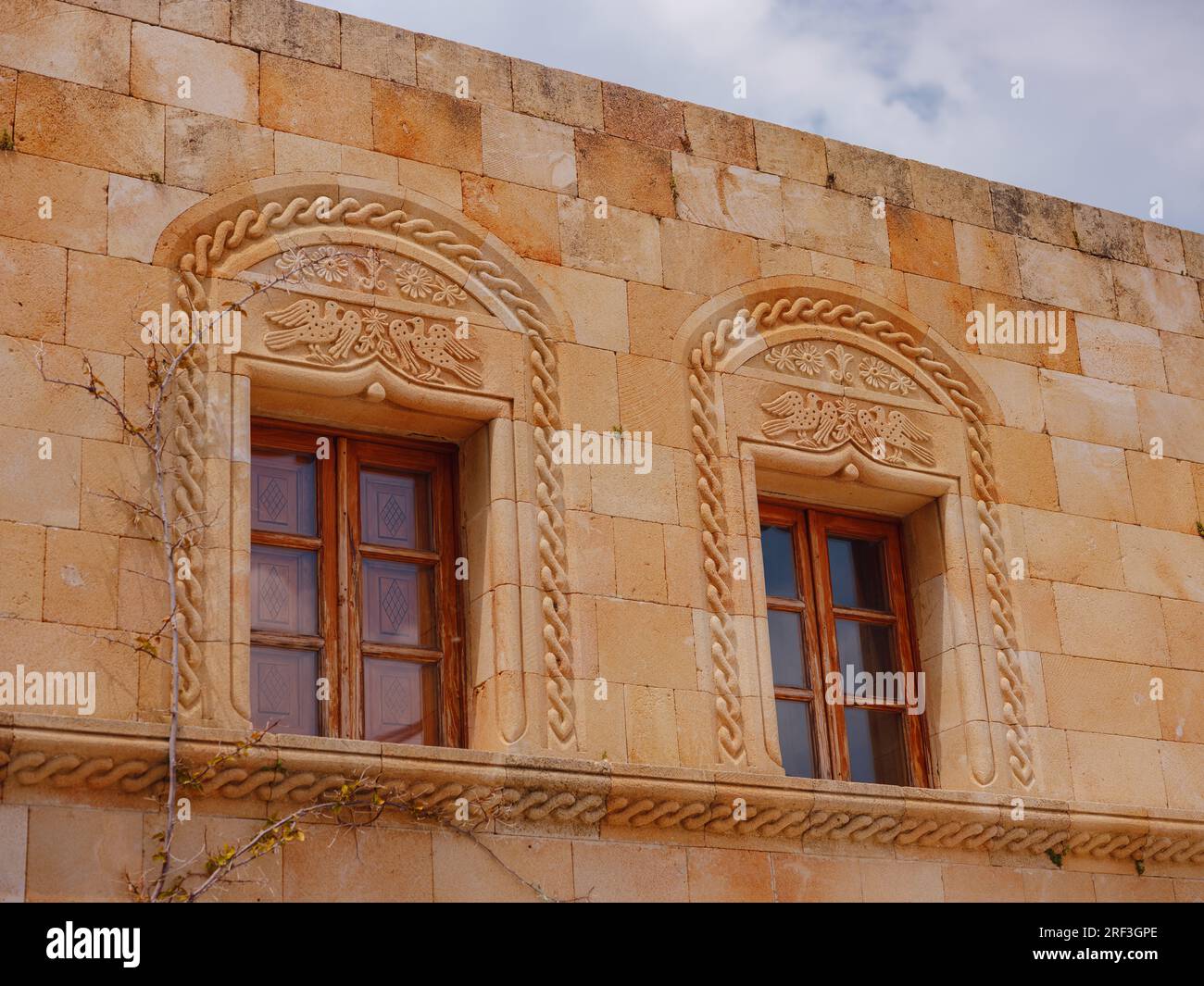 travel to city of Lindos on island of Rhodes, Greece. Details of ...