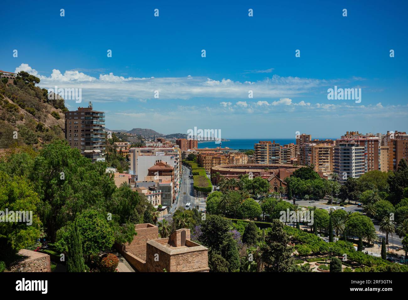 Panoramic view malaga gibralfaro castle hi-res stock photography and ...