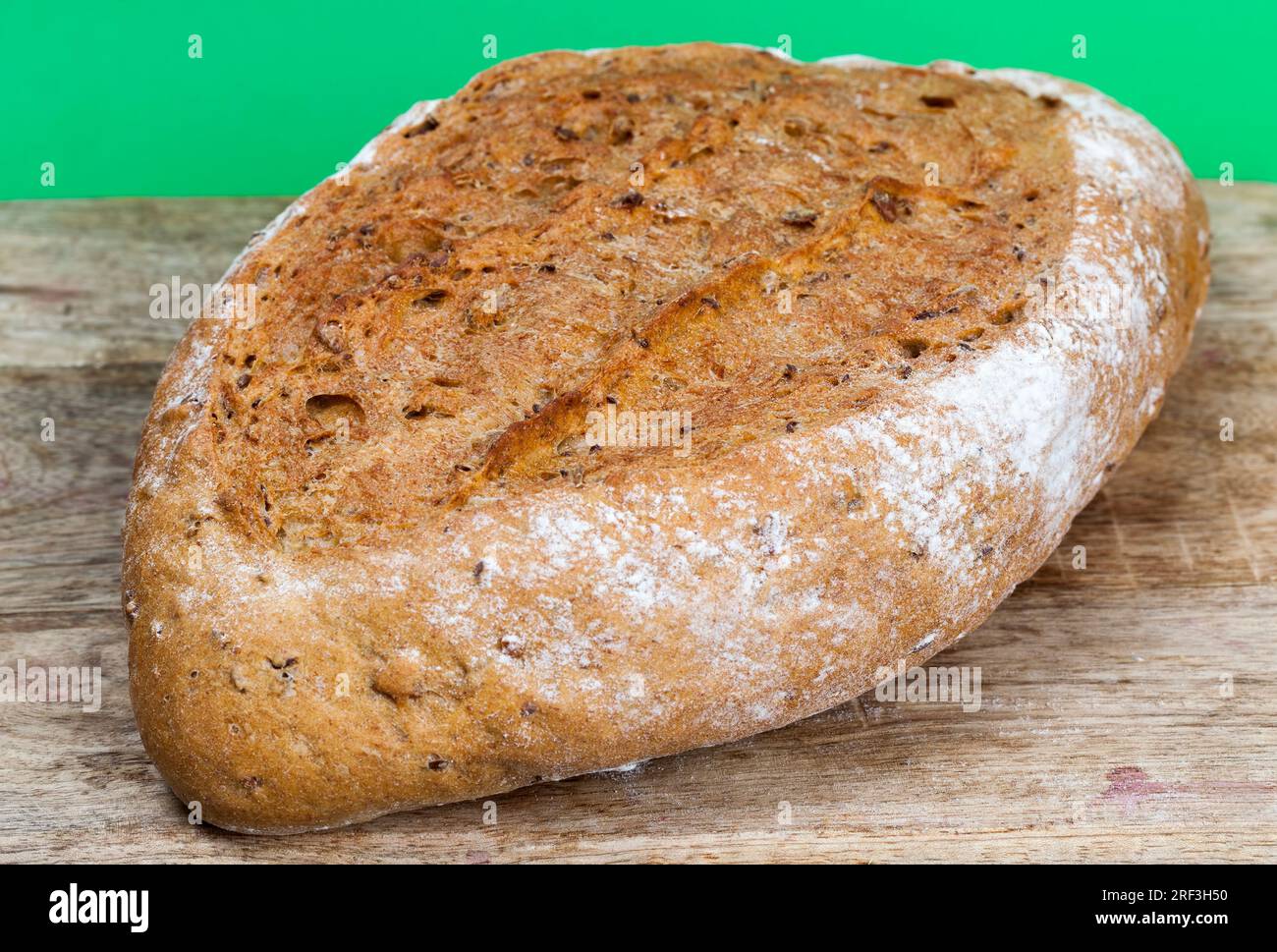 a whole loaf of bread with a crisp crust and flavor, a whole fresh soft ...