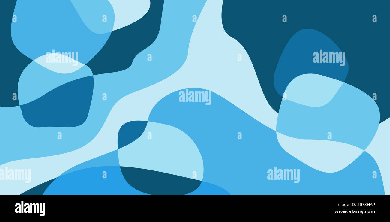 Abstract background of shapes of light and dark blue shades of color ...