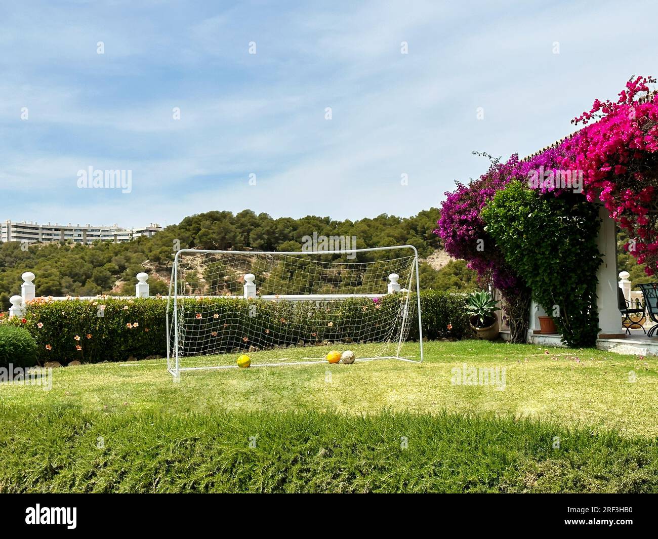 Family lawn football garden hi-res stock photography and images - Alamy