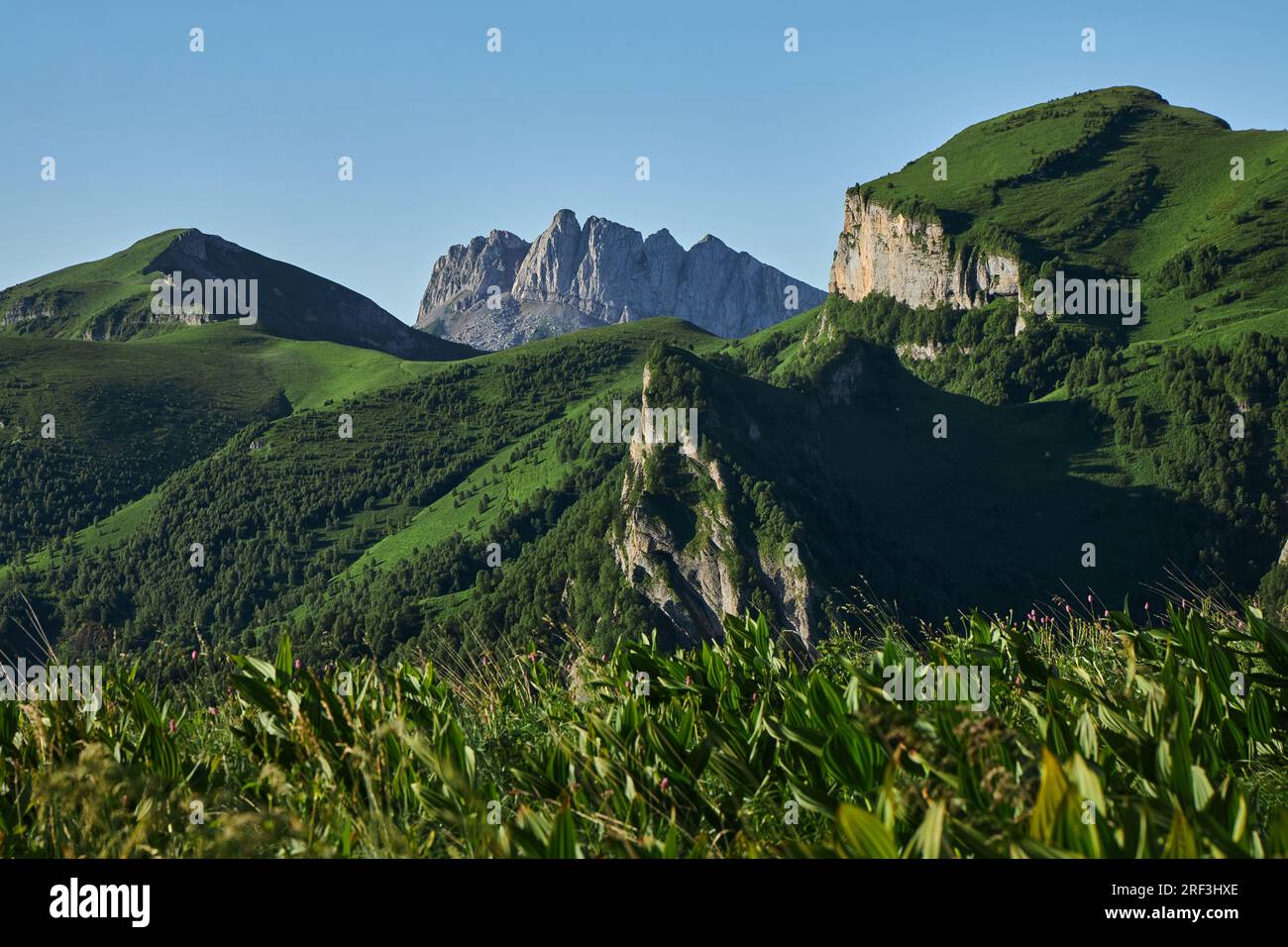 Big Thach mountain range. Summer landscape Mountain with rocky peak ...