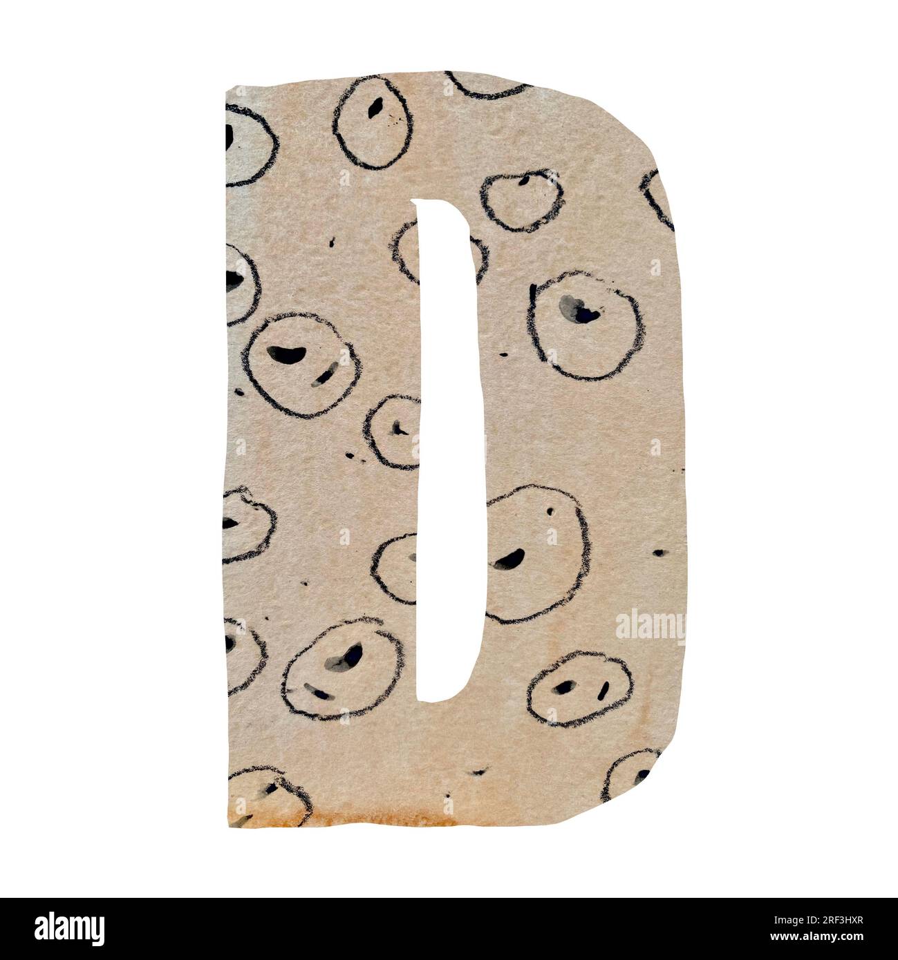 Capital letter D cut out paper alphabet Stock Photo - Alamy