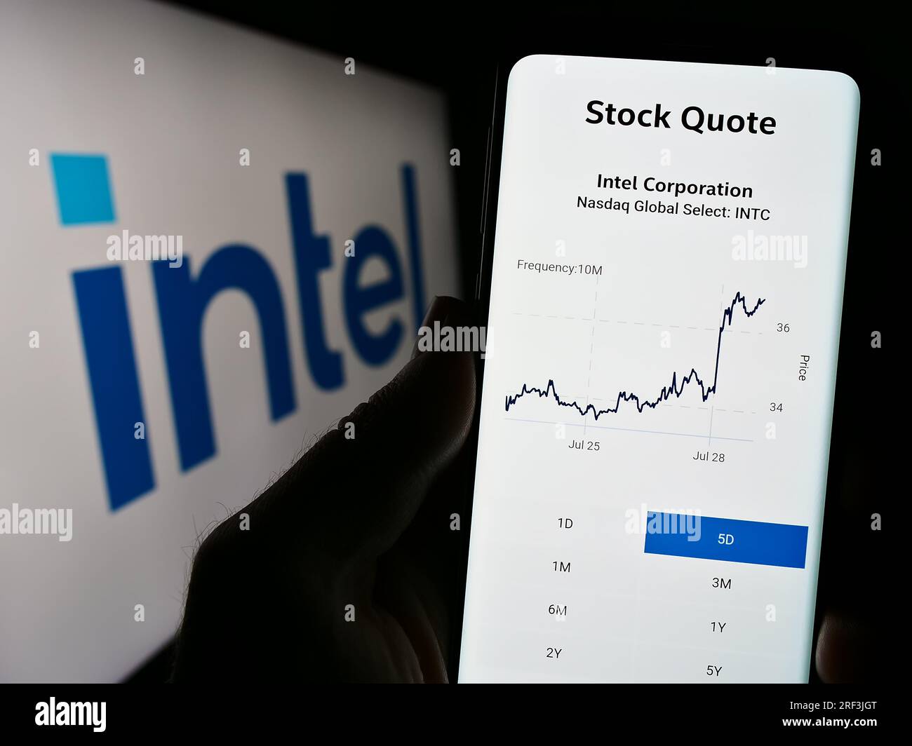 Intel logo hi-res stock photography and images - Alamy