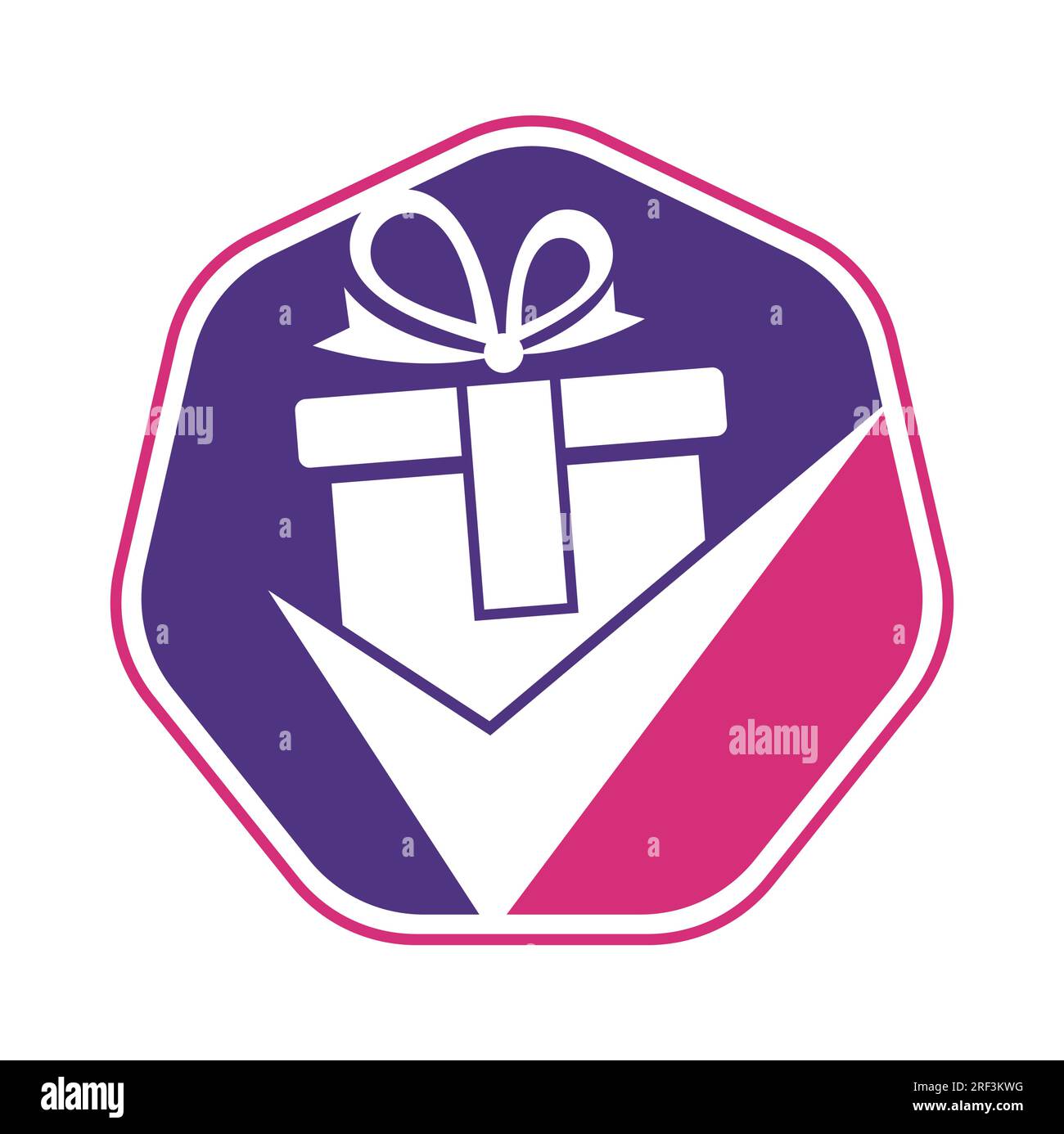 Check Gift Logo Icon Design. Check gift box logo design icon template ...