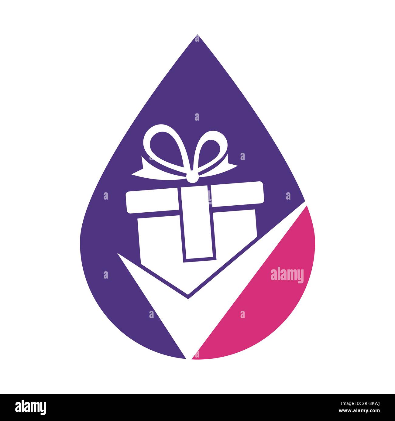 Check Gift Logo Icon Design. Check gift box logo design icon template ...