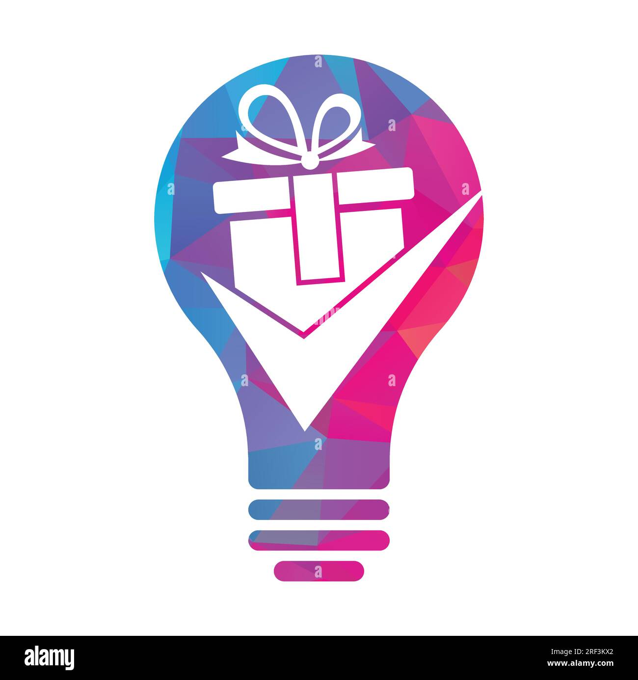 Check Gift Logo Icon Design. Check gift box logo design icon template ...