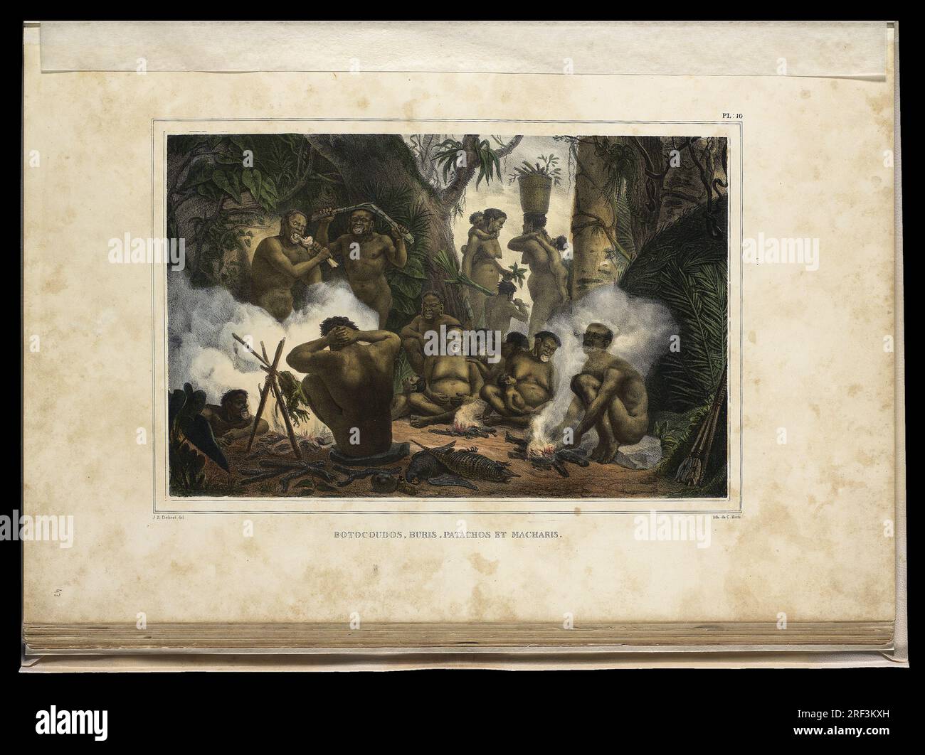 Botocoudos, Buris, Patachos et Macharis 1834 by Jean-Baptiste Debret ...