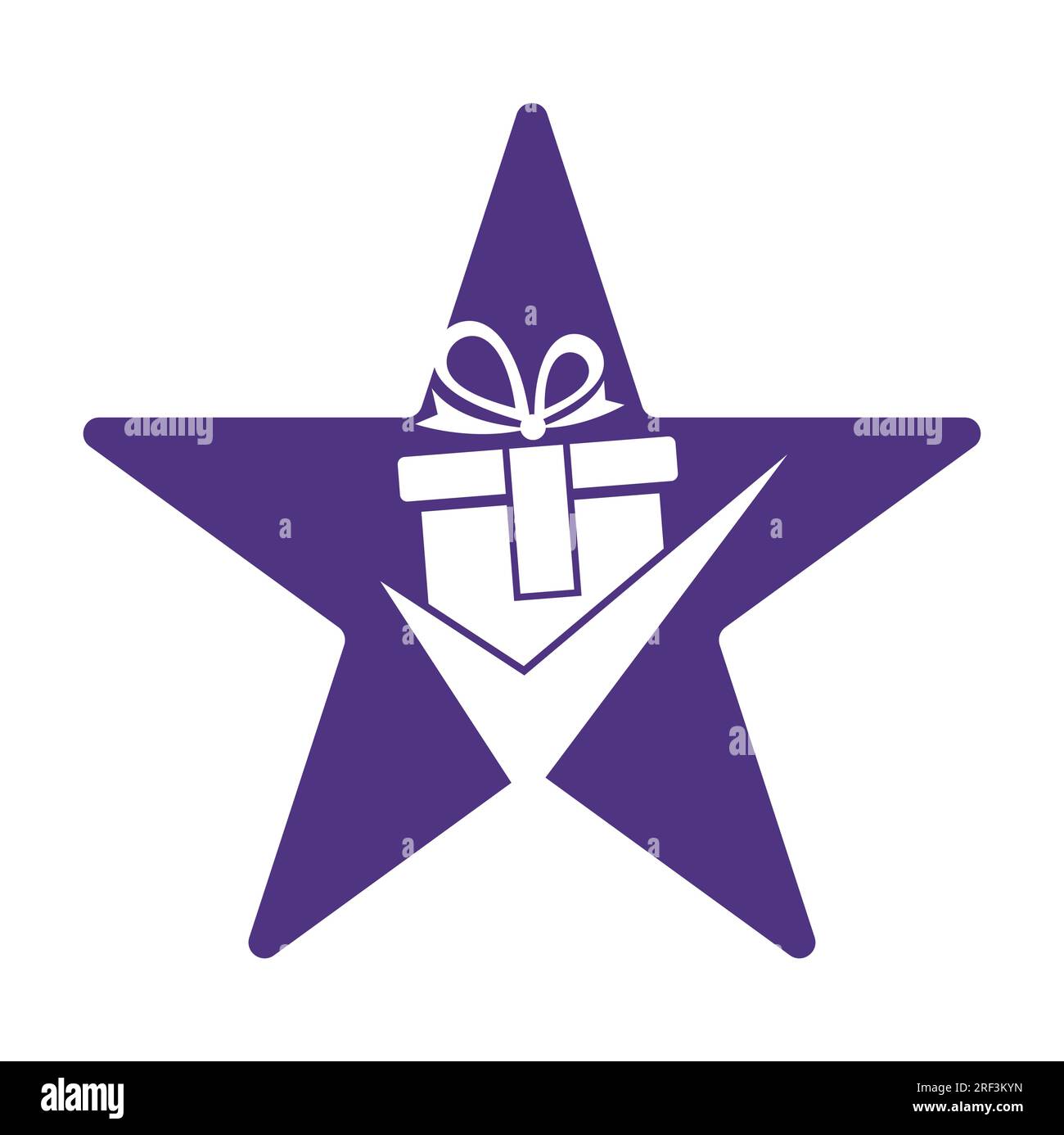 Check Gift Logo Icon Design. Check gift box logo design icon template ...