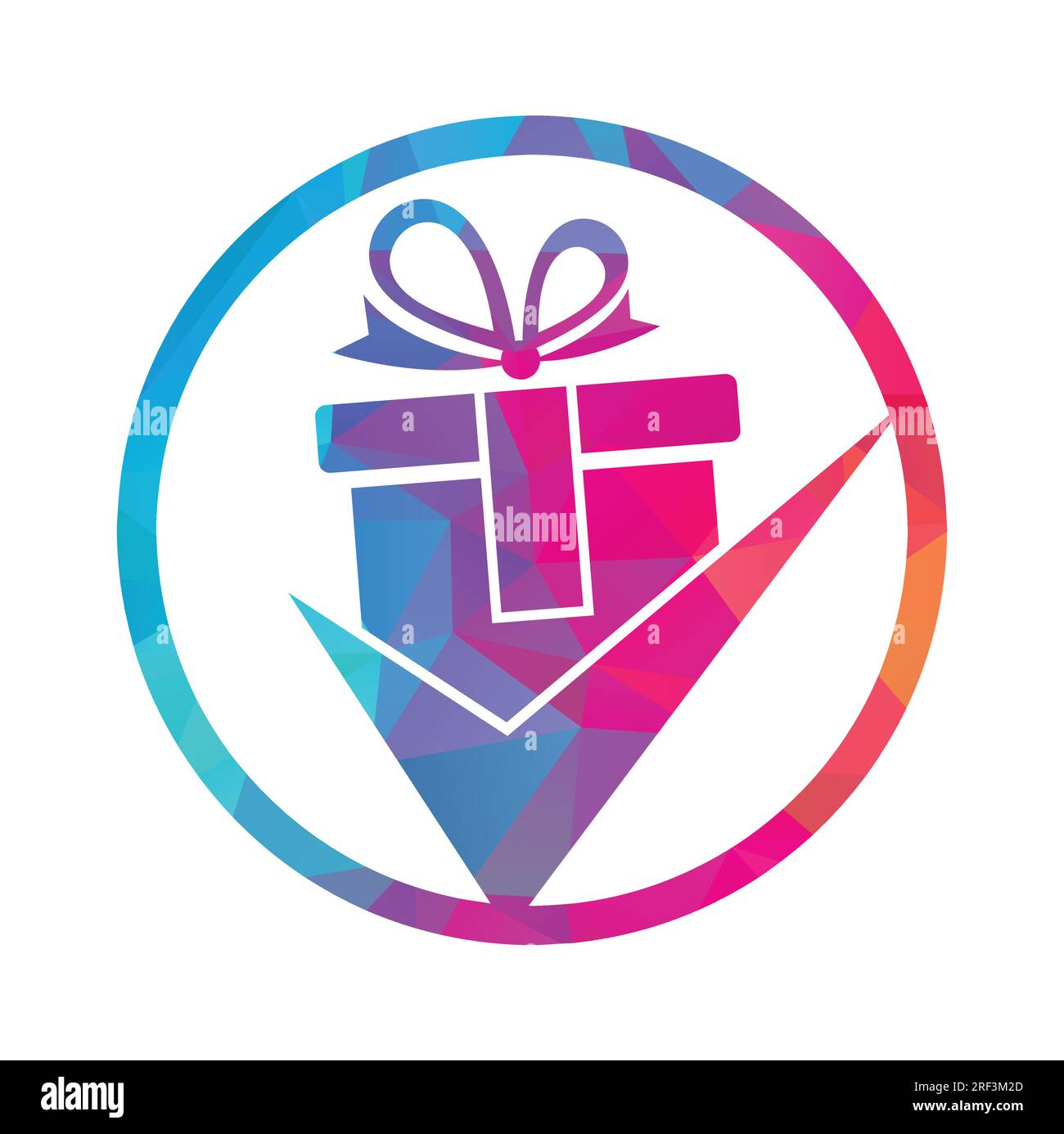 Check Gift Logo Icon Design. Check gift box logo design icon template ...