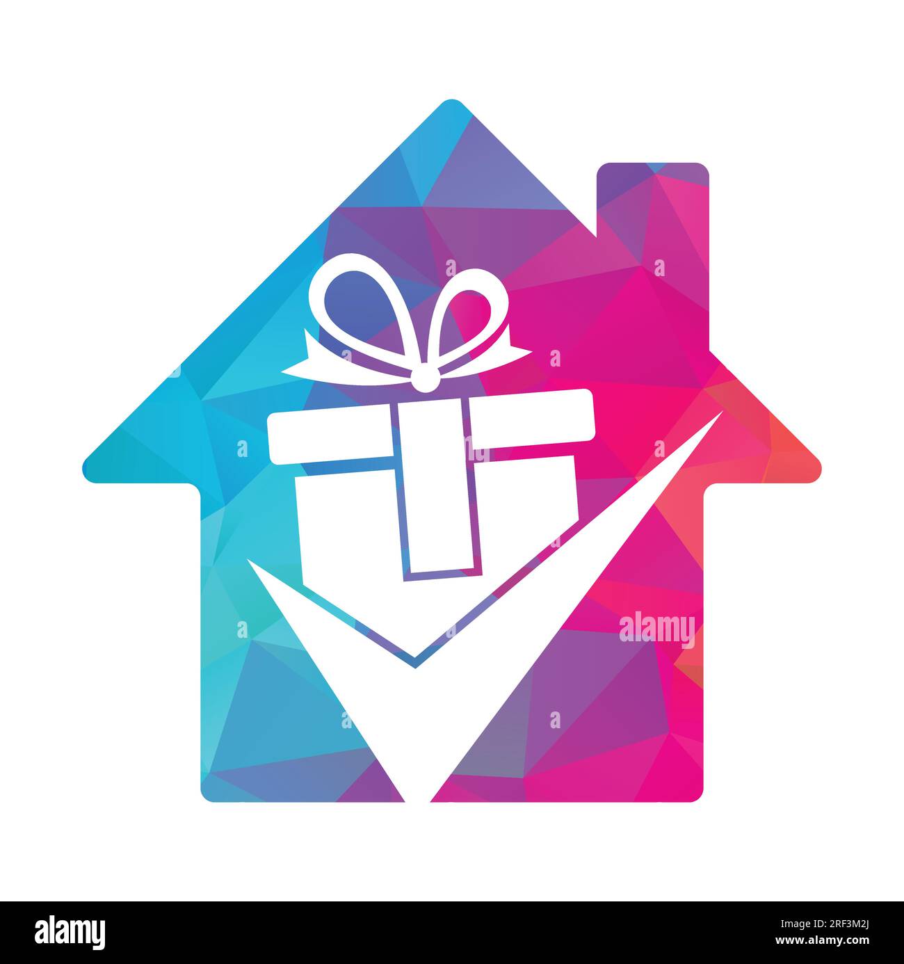 Check Gift Logo Icon Design. Check gift box logo design icon template ...