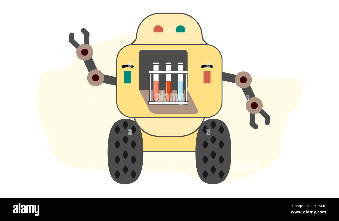 Robot make medicals test. Automated laboratory Robotic technology Robot ...