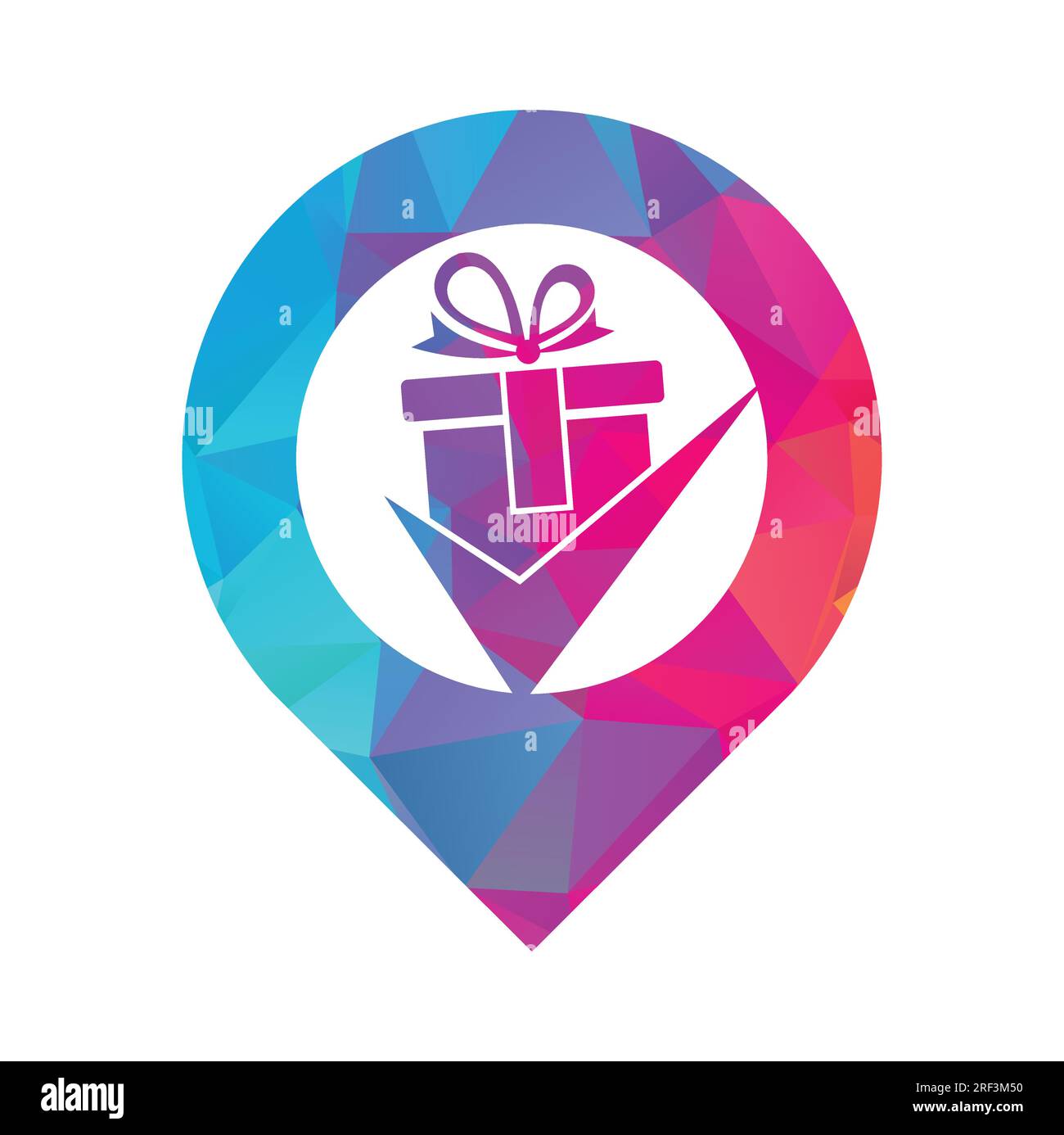 Check Gift Logo Icon Design. Check gift box logo design icon template ...