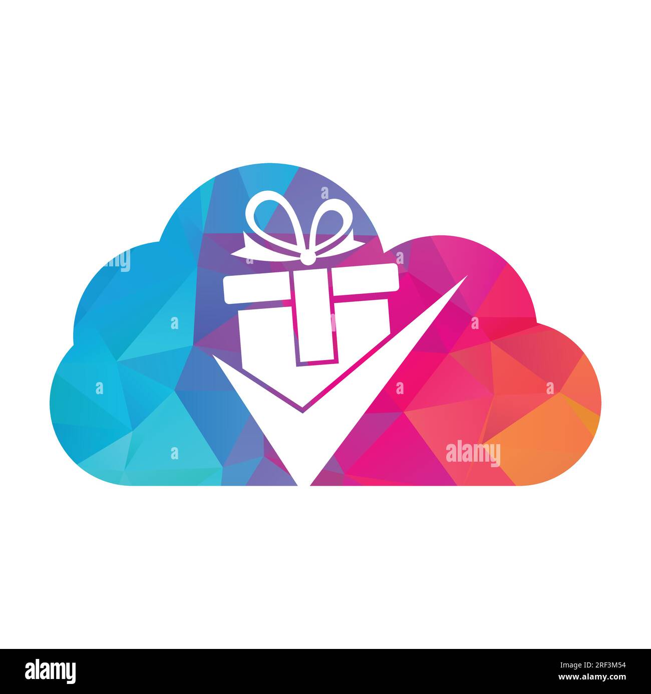 Check Gift Logo Icon Design. Check gift box logo design icon template ...