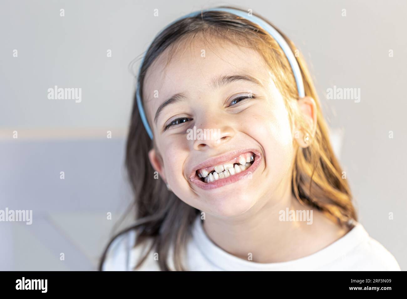Child during orthodontist visit and oral cavity check-up Stock Photo ...