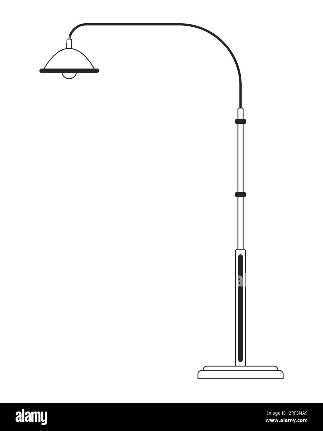 Streetlight lamp post flat monochrome isolated vector object Stock ...
