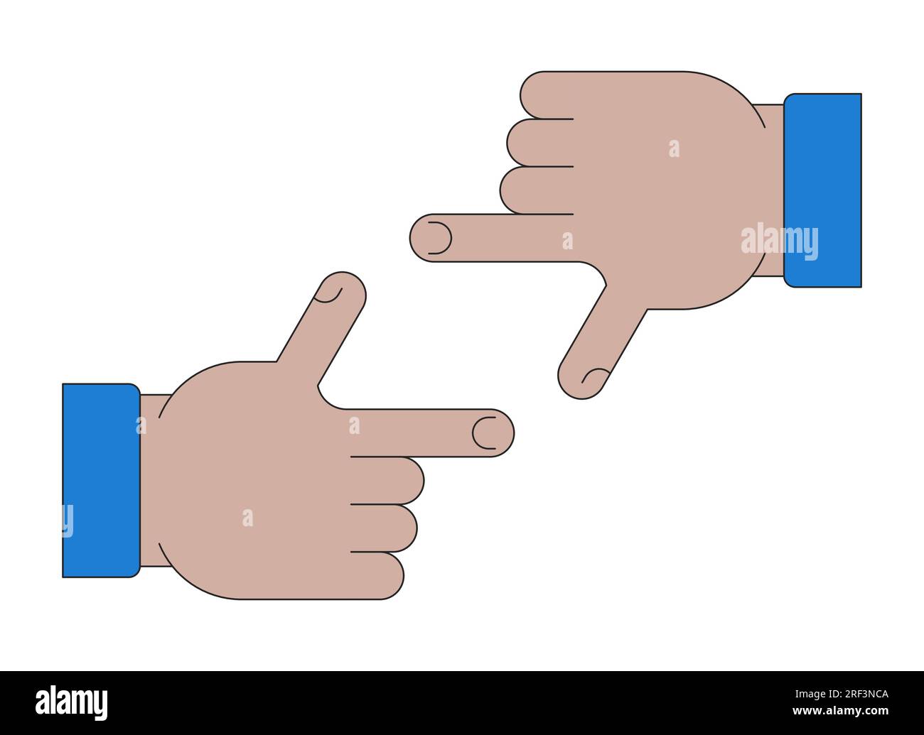 Finger framing Cut Out Stock Images & Pictures - Alamy