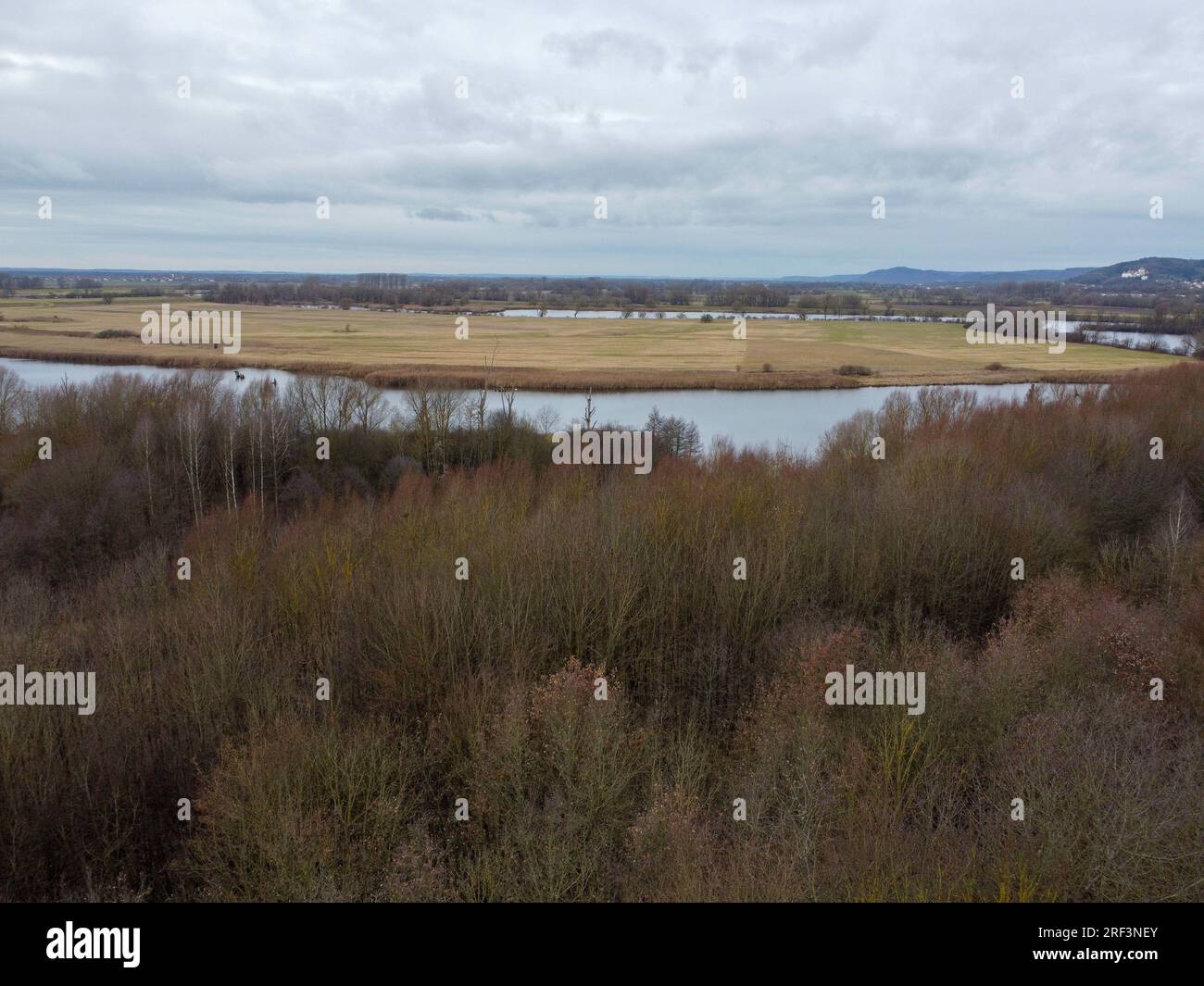Danube river with beautiful untouched water landscape in Bavaria Stock ...