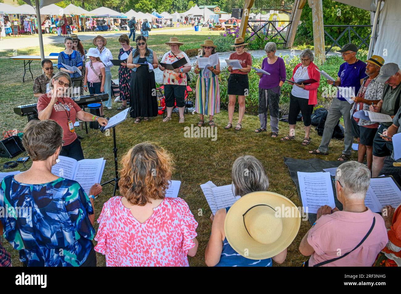Music Festival Choir, singing rehearsal Stock Photo - Alamy
