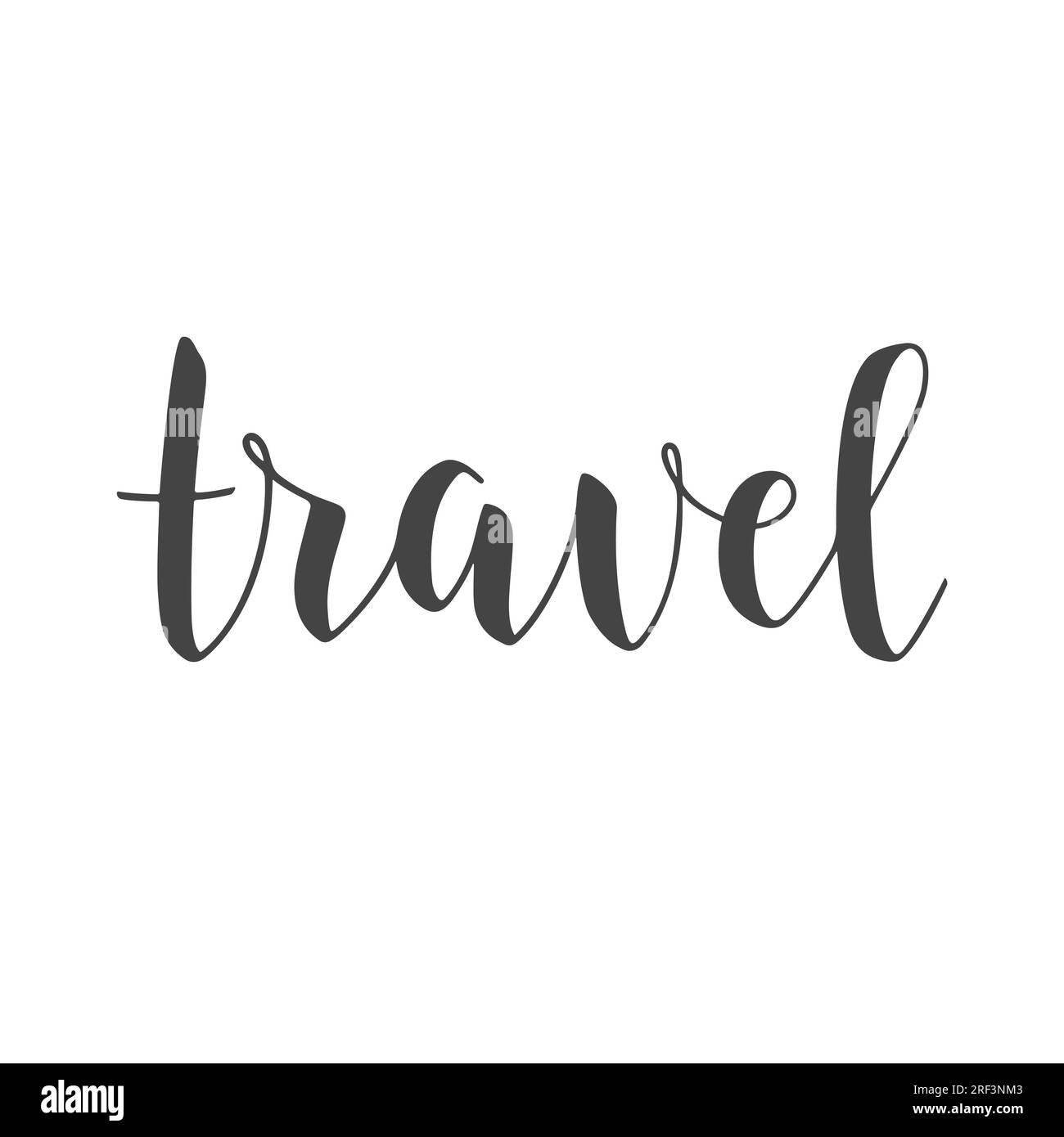 Vector Stock Illustration. Handwritten Lettering of Travel. Template ...