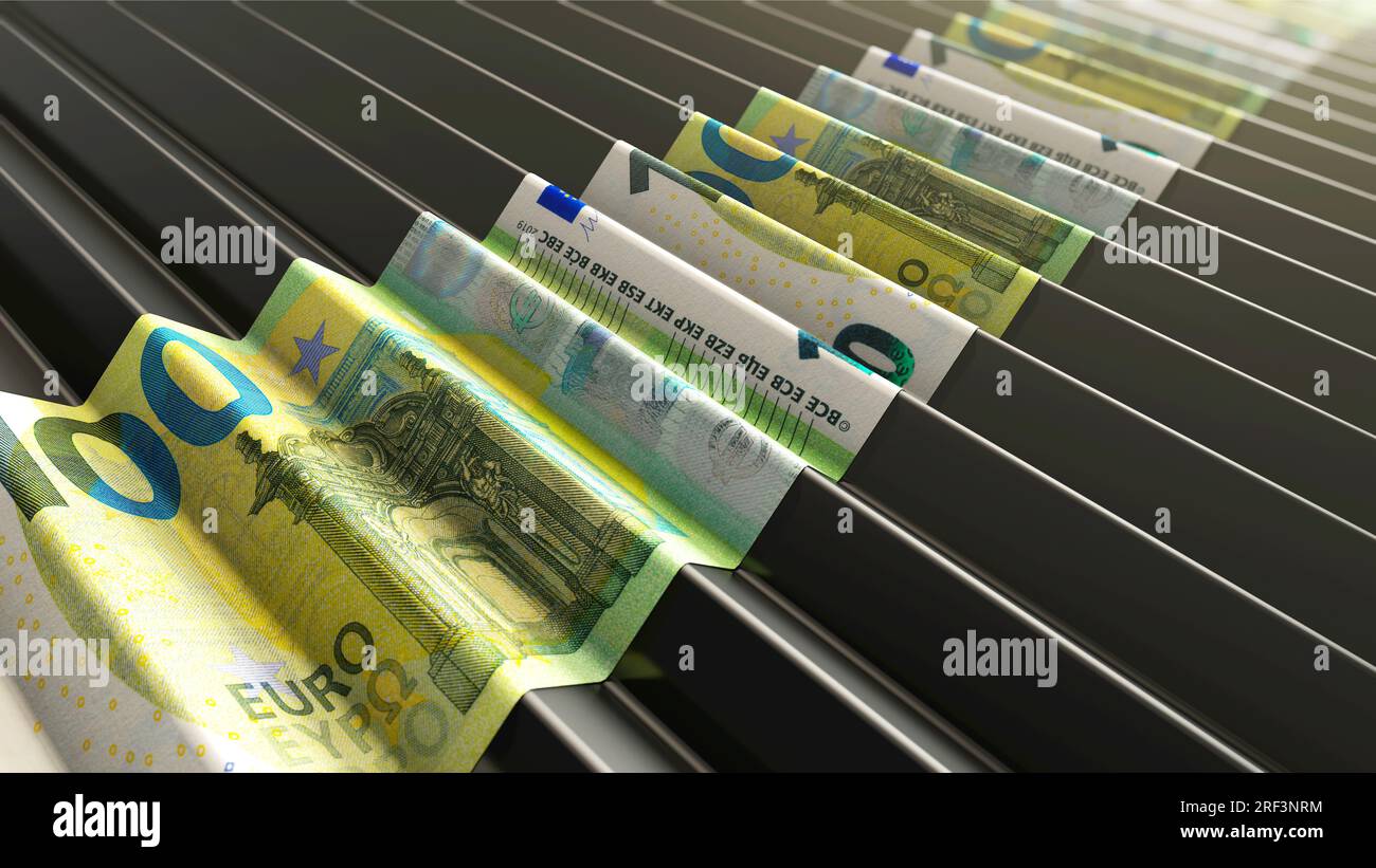 Euro money bills 3d illustration hi-res stock photography and images ...