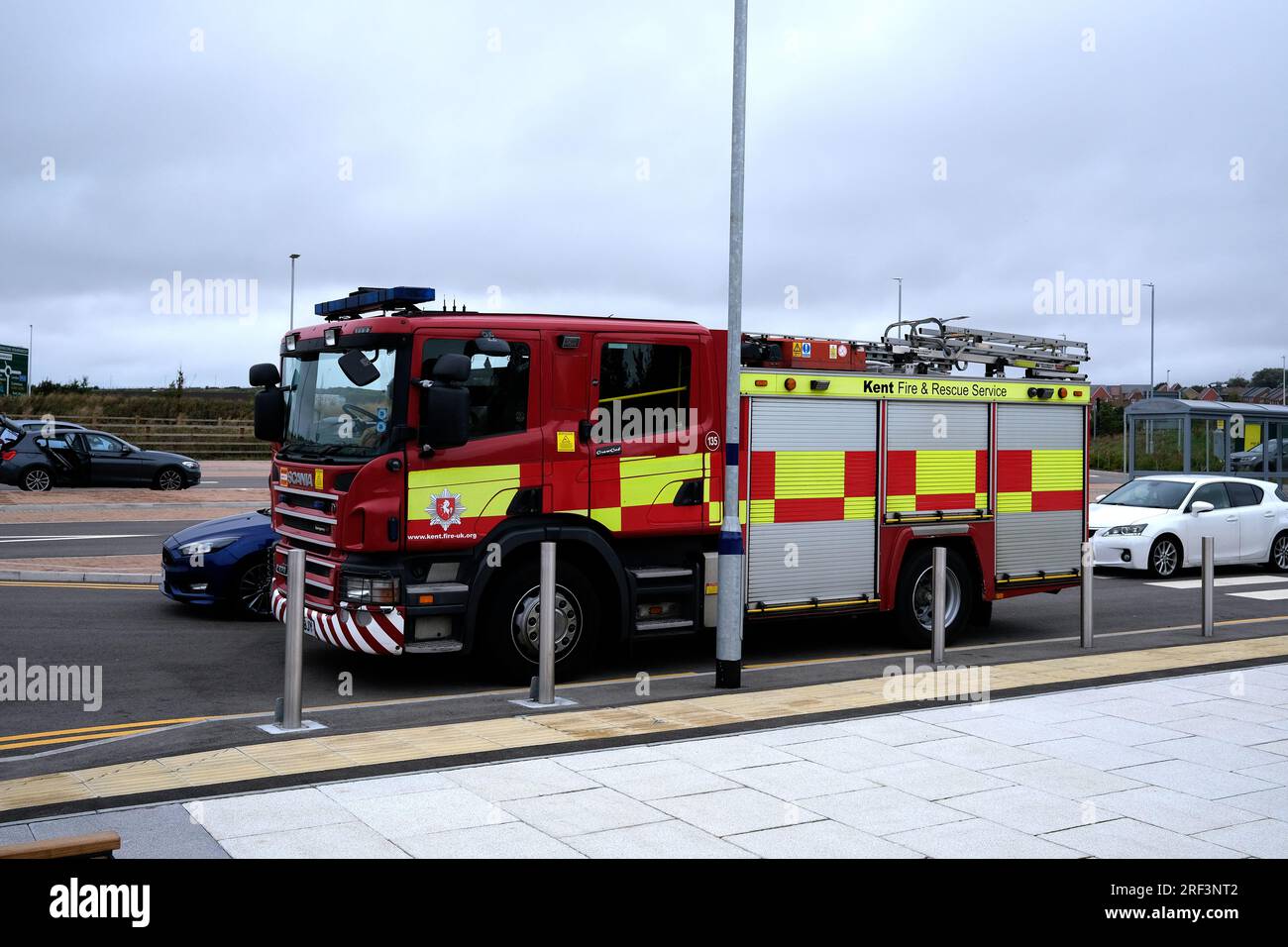 fire engine in thanet parkway rail station,isle of thanet,kent,uk july ...