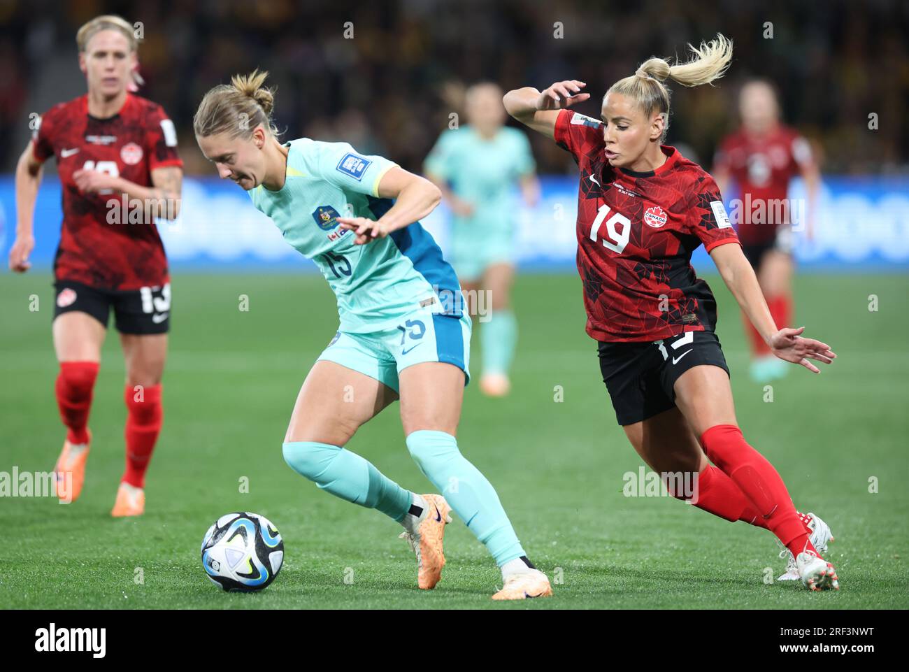 Melbourne, Australia. 31st July, 2023. Canada's Adriana Leon (R ...