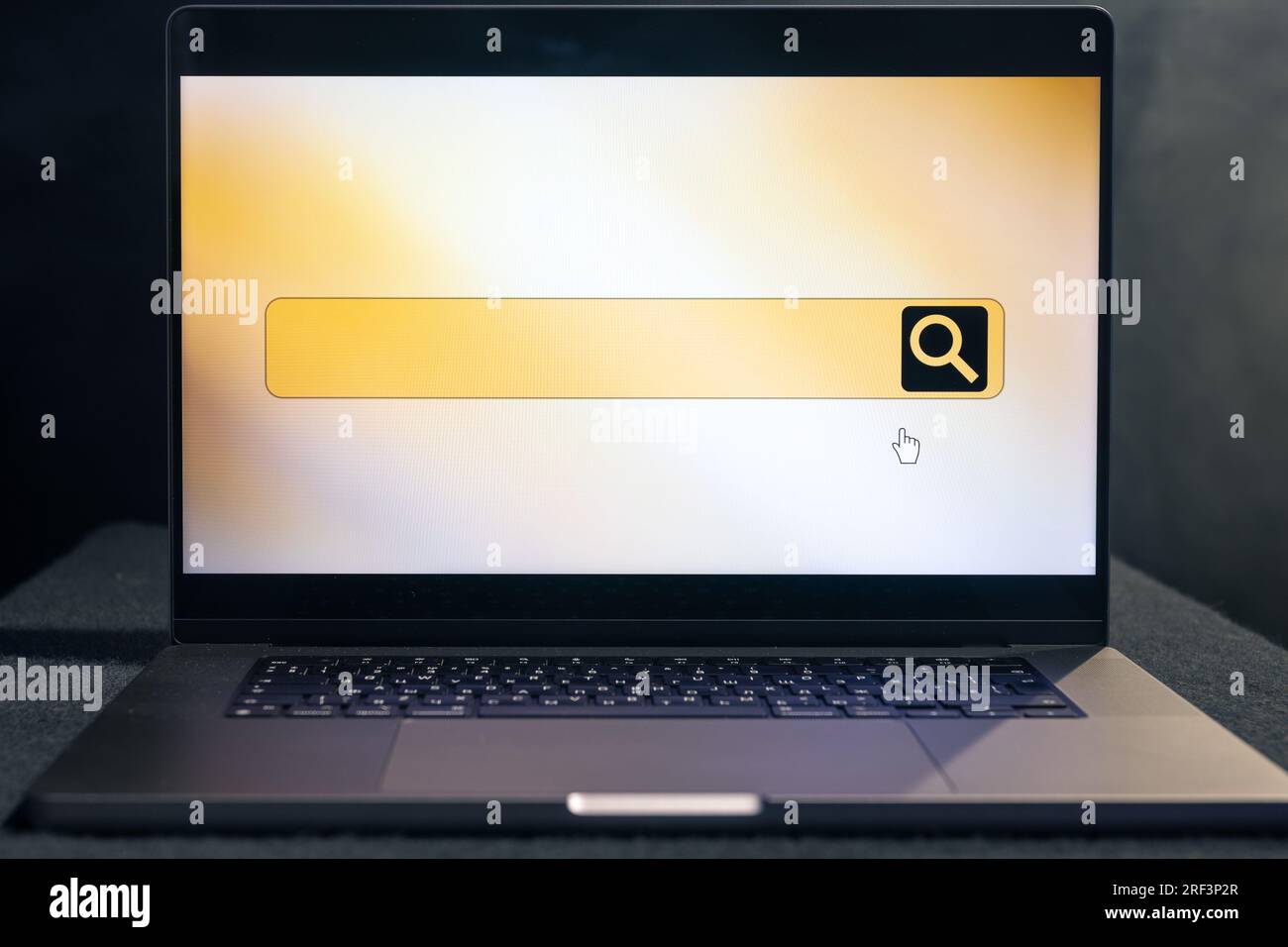 Laptop with internet browser search bar on screen Stock Photo - Alamy
