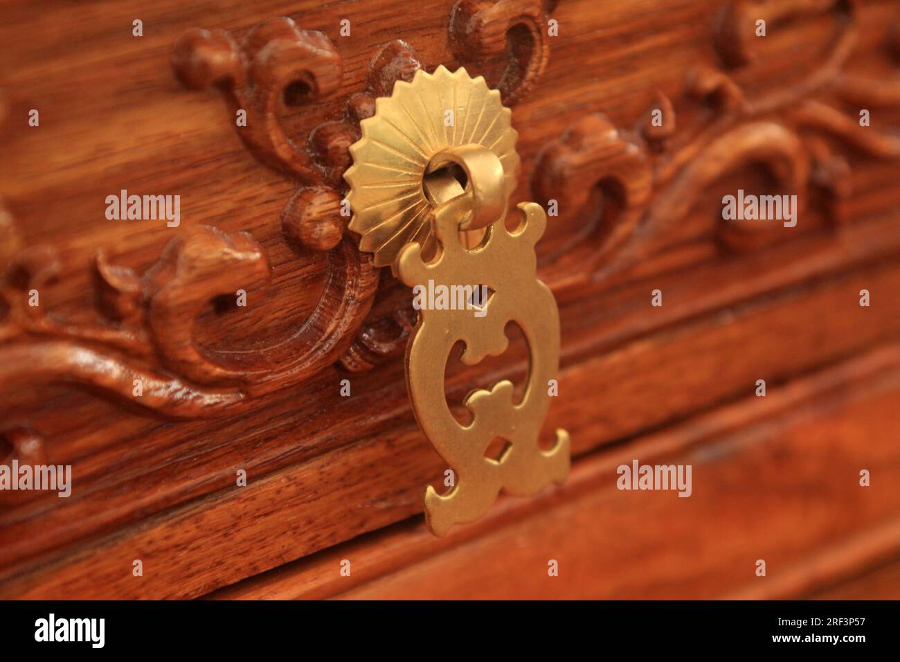chinese traditional furniture copper hardware decoration Stock Photo ...