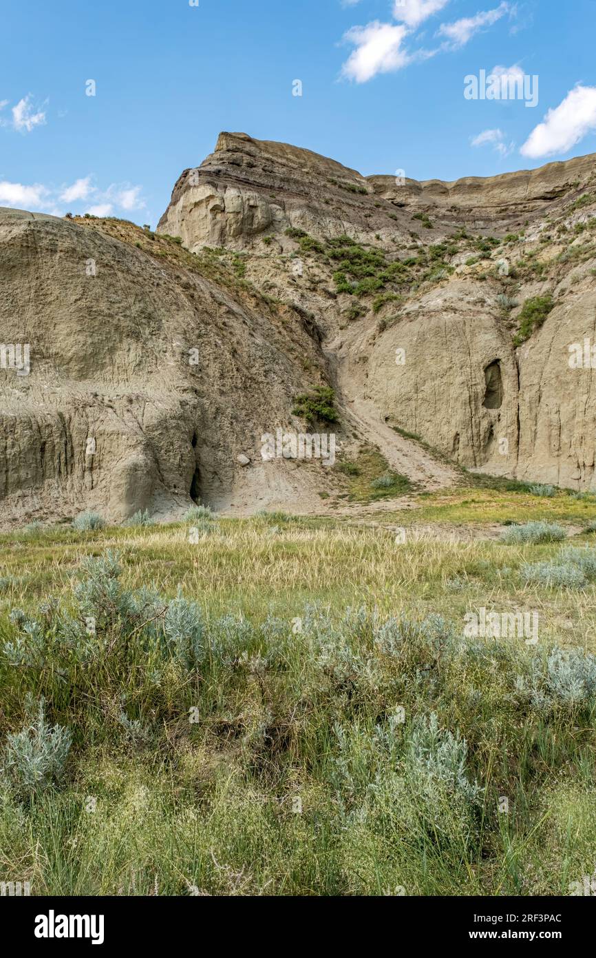 Castle Butte in Big Beaver Saskatchewan is part of the Big Muddy Valley ...