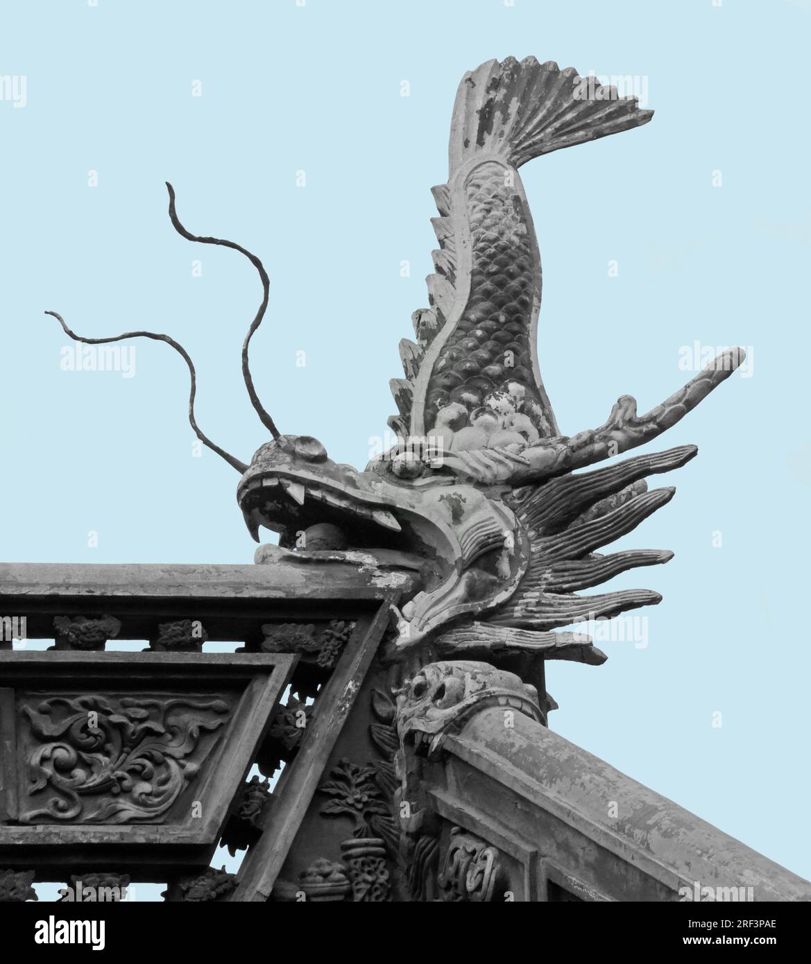 architectural detail including a old historic stone sculpture in the ...