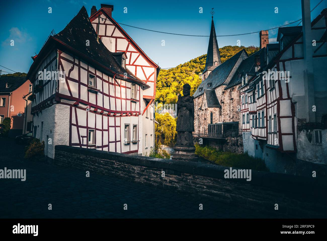 The historic half-timbered village of Monreal in Germany's Rhineland ...