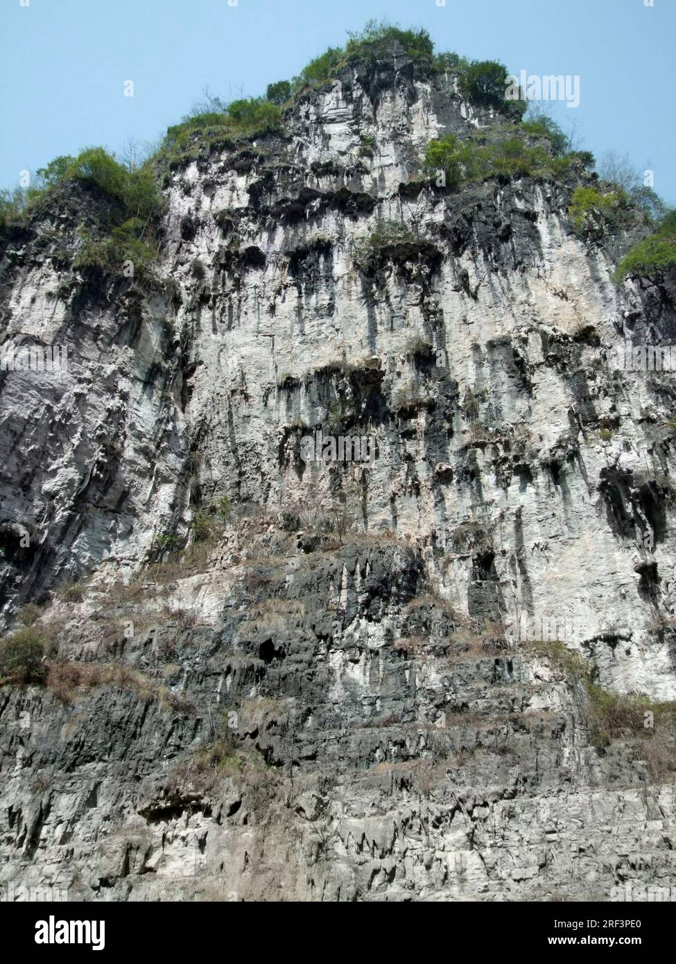rock formation detail at River Shennong Xi in China Stock Photo - Alamy