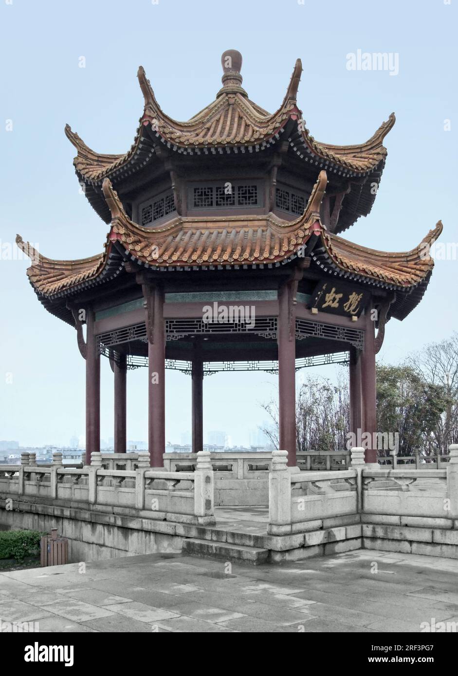 traditional pavilion in Wuhan, a big city in China Stock Photo - Alamy