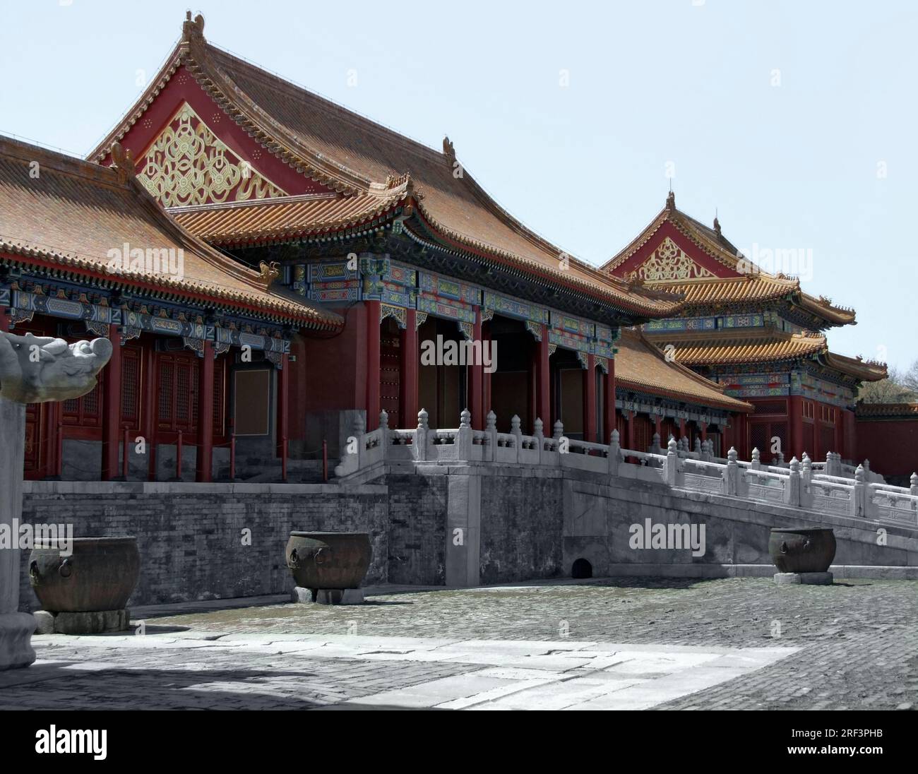 scenery inside the Forbidden City in Beijing (China). The Forbidden ...