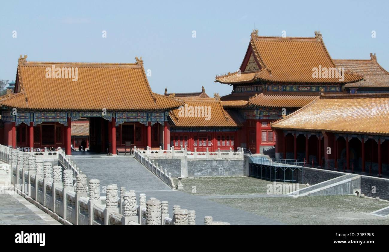 scenery inside the Forbidden City in Beijing (China). The Forbidden ...